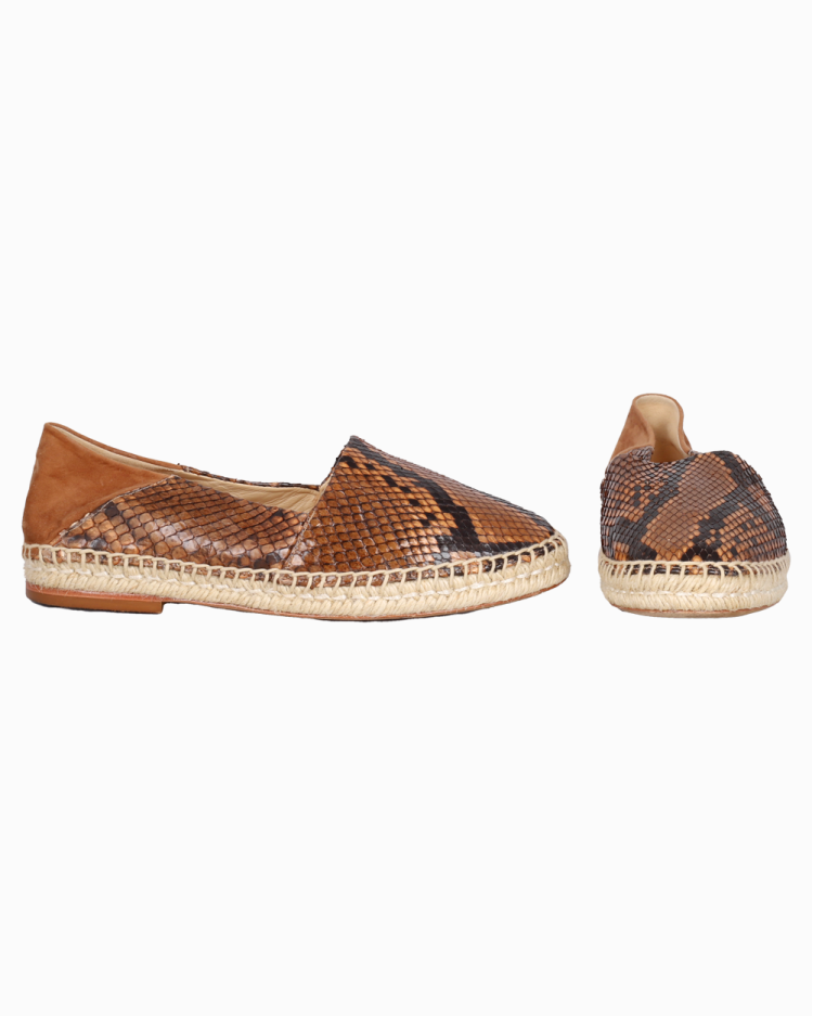 Espadrille Alexandre Birman Original Python Marrom Feminino
